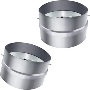 2 Packs 6 inch Backdraft Damper, One-Way Airflow Duct Antireverse ...